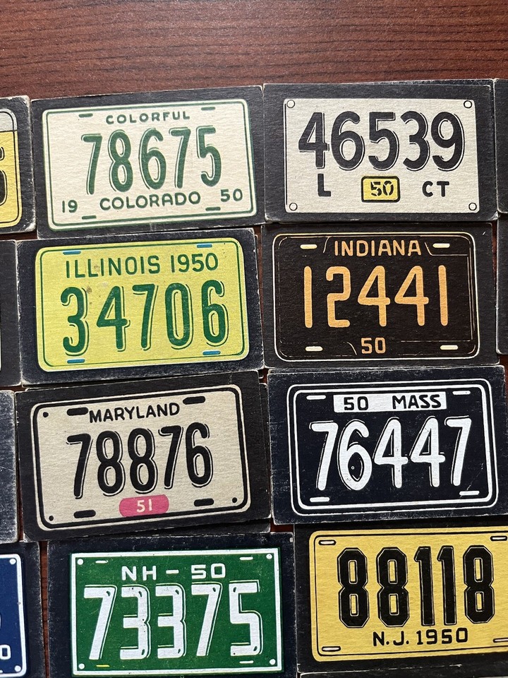 1950 TOPPS LICENSE PLATE CARDS | eBay