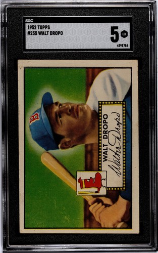 1952 TOPPS WALT DROPO #235 SGC 5 RED SOX | eBay