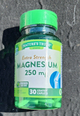 Nature's Truth Magnesium Extra Strength 250 Mg 30 Count Capsules Exp 09 ...
