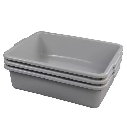 Plastic Dish Tubs, Commercial Bus Box/Wash Basin Tote Box, 3-Pack(Grey ...