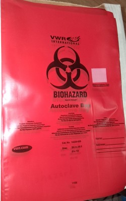 Biohazard Bags 8" x 12" Autoclave, Temp Indicator. Box Of 100 | eBay