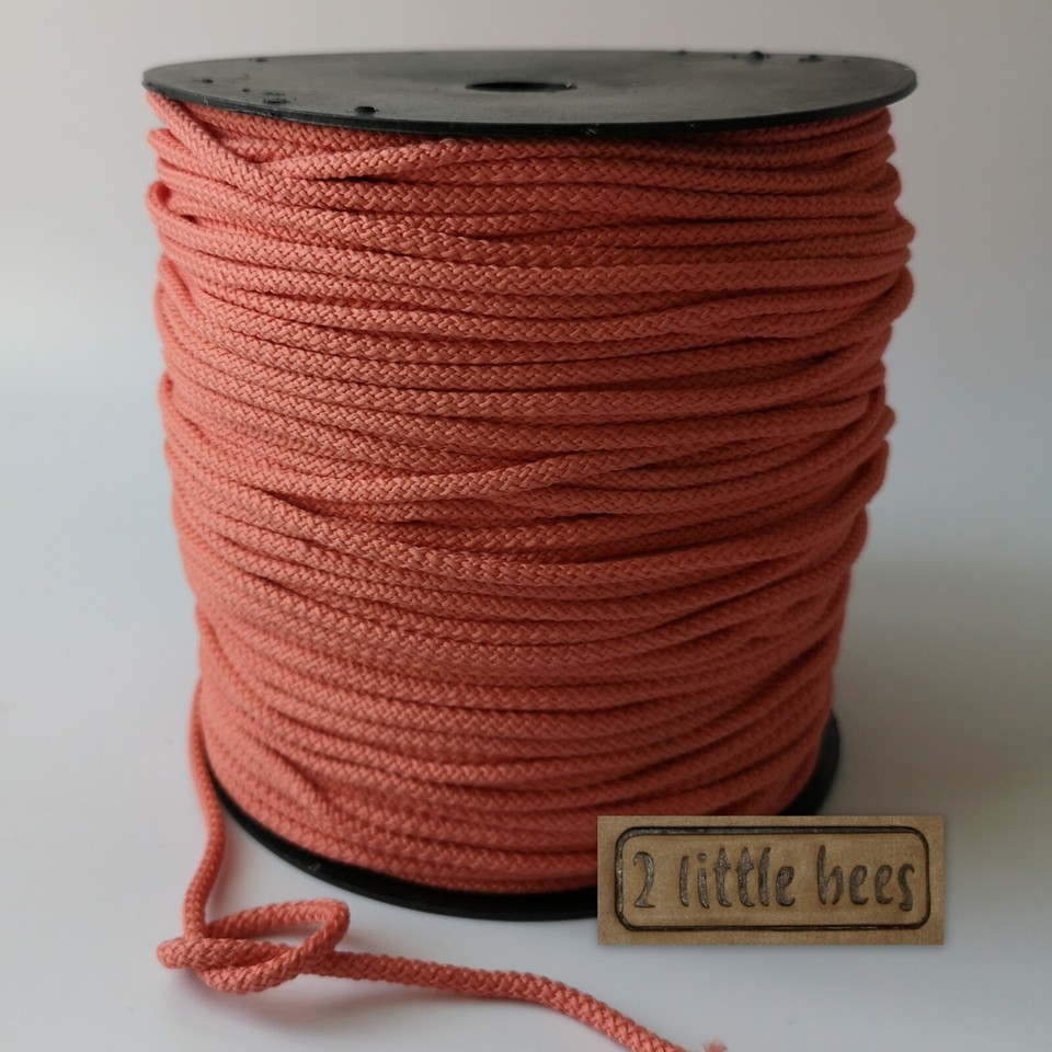 5mm Red Cord Drawstring Pink Strong Piping Rope Macrame Tying Craft ...