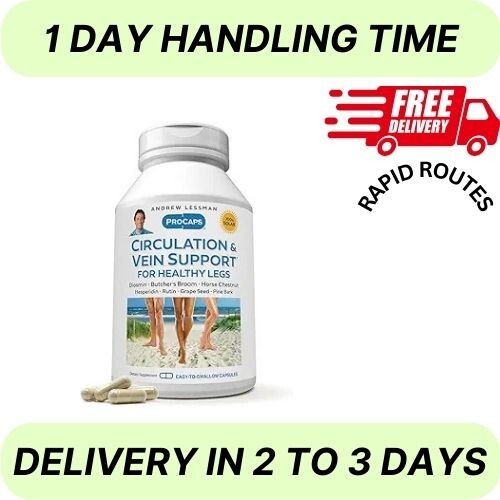 ANDREW LESSMAN Circulation & Vein Support for Healthy Legs 30 Capsules ...