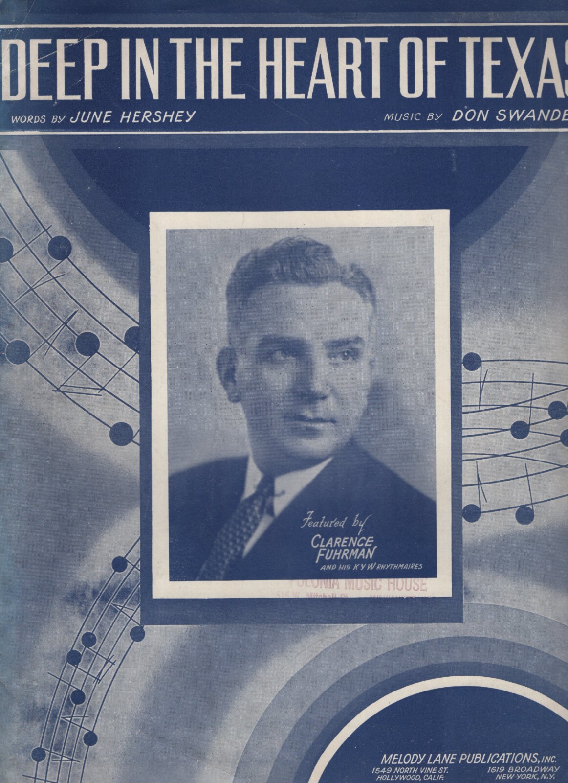 VTG Sheet Music - Deep In The Heart Of Texas - June Hershey & Don ...