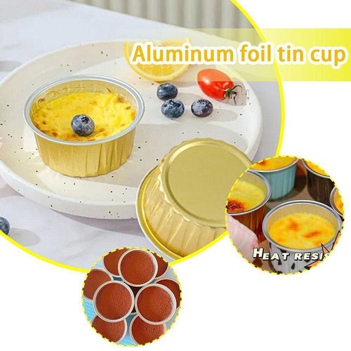 Reusable Tray Tinfoil Cups Pudding Cake Mold Tinfoil Box Aluminum Foil ...