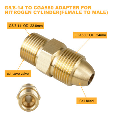 CGA580 Nitrogen Filling Tool Adapter Suitable For CGA580 Nitrogen Tanks ...