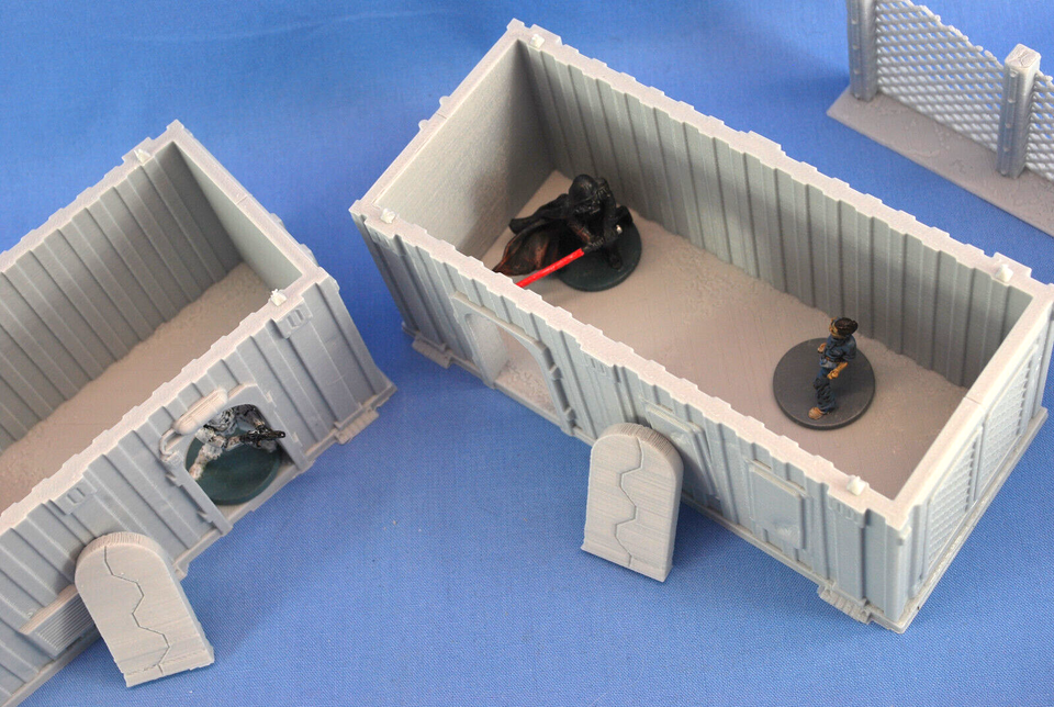WH40K Legion Shatterpoint Terrain 3D Printed Container House Wall Tower ...
