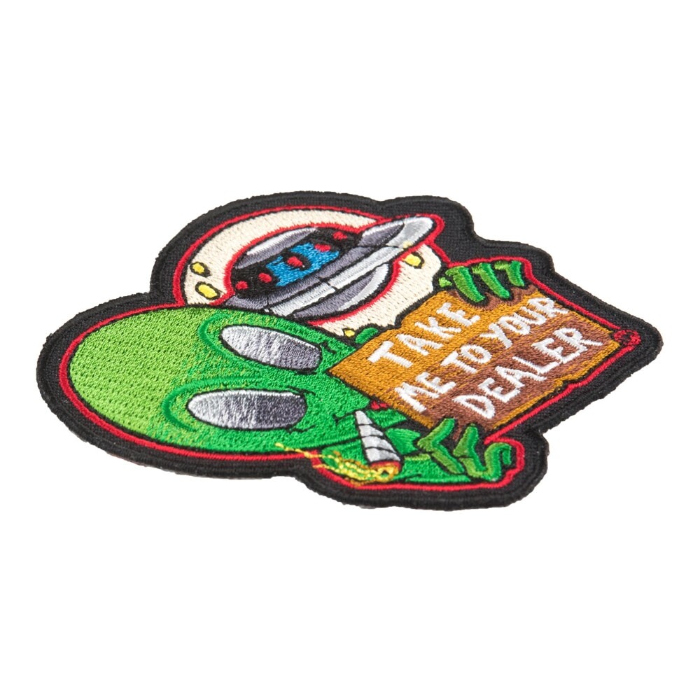 Take Me To Your Dealer Pot Smoking Alien Patch, Alien Patches | eBay