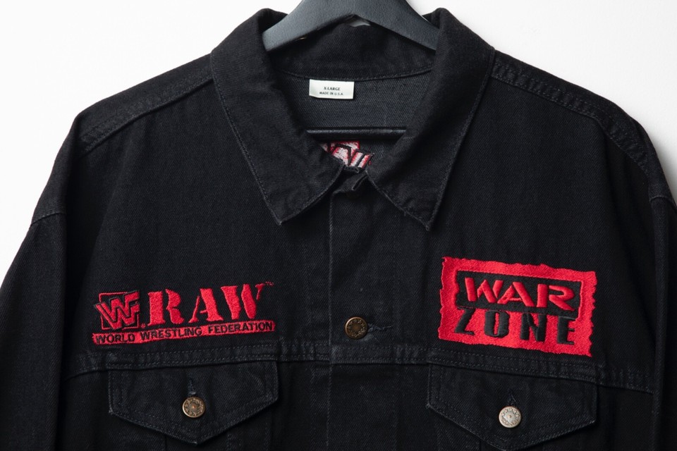 Vintage WWF World Wrestling Federation Raw Is War Mens Size XL Denim ...