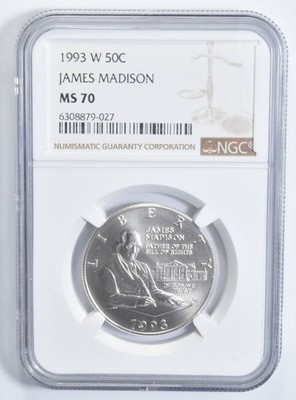 MS70 1993-W James Madison Commemorative Half Dollar NGC *3348 | eBay