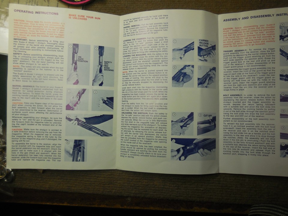 Vintage WINCHESTER Super-X Model 1 Semi-Automatic Shotgun Fold -Out ...