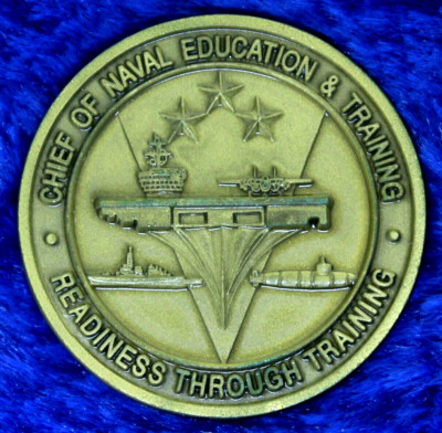 USN JROTC Bravo Zulu Chief of Naval Education & Training Challenge Coin ...