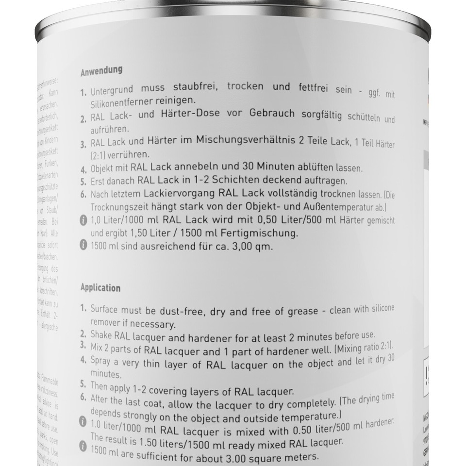 Pantone 524C Purple seidenmatt Acryl Lack 1,5 Liter 1500 ml Dose inkl ...