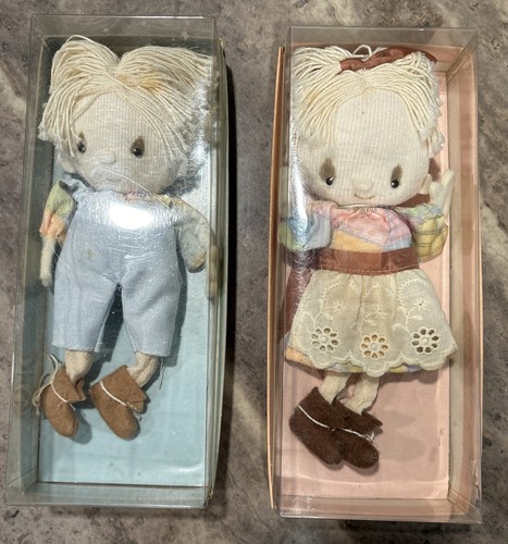 Pair of Vintage Betsey Clark Cloth Dolls - Bobby & Betsey -Hallmark | eBay