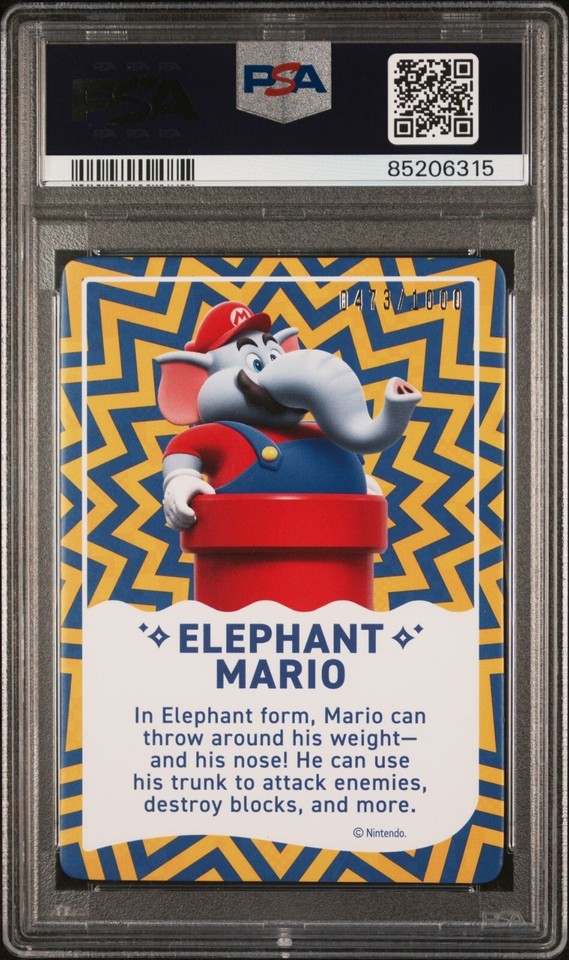 PSA 10 Super Mario Bros Wonder Elephant Mario Trading Card 473/1000 GEM ...