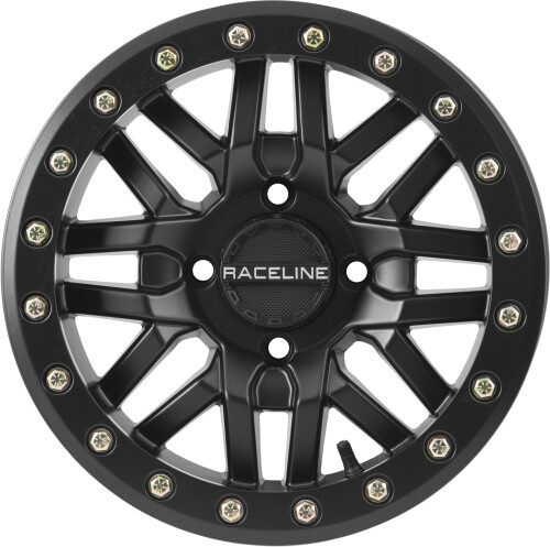 RACELINE Ryno Beadlock Wheels Black 4/137 15X10 5+5 A91B-51037-55 Gloss ...
