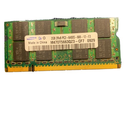 Samsung 2GB 2Rx8 PC2-6400S-666-12-E3 DDR2 SDRAM Laptop Ram 0929 ...