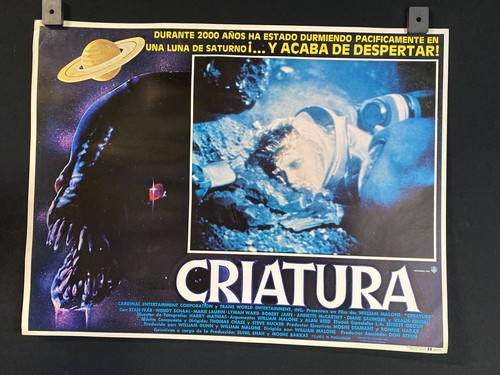 1985-STAN IVAR-WENDY SCHAAL-Creature- SCI-FI - HORROR Mexican Lobby ...