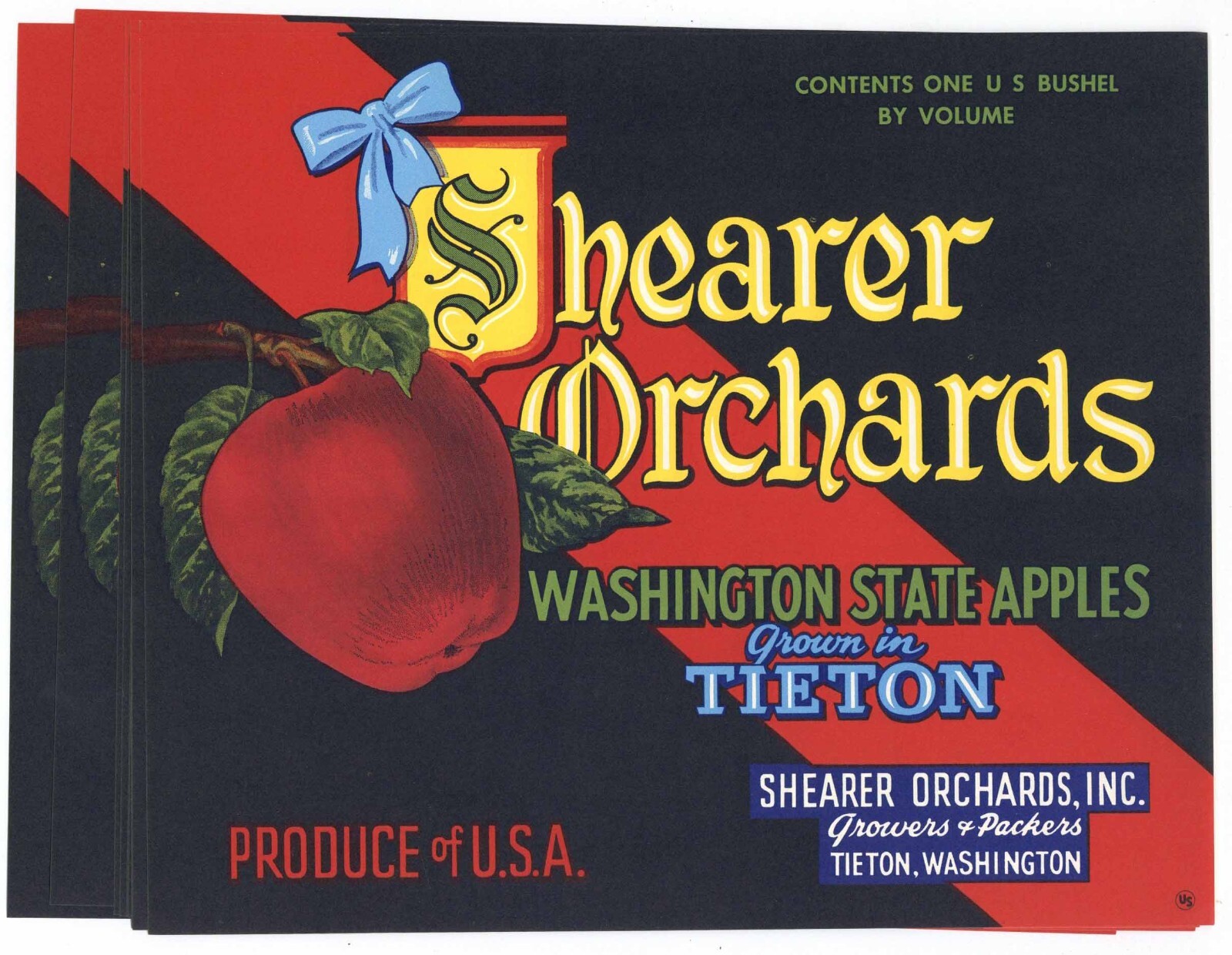 10 Shearer Orchards Brand, Tieton, Washington Apple Crate Labels ...
