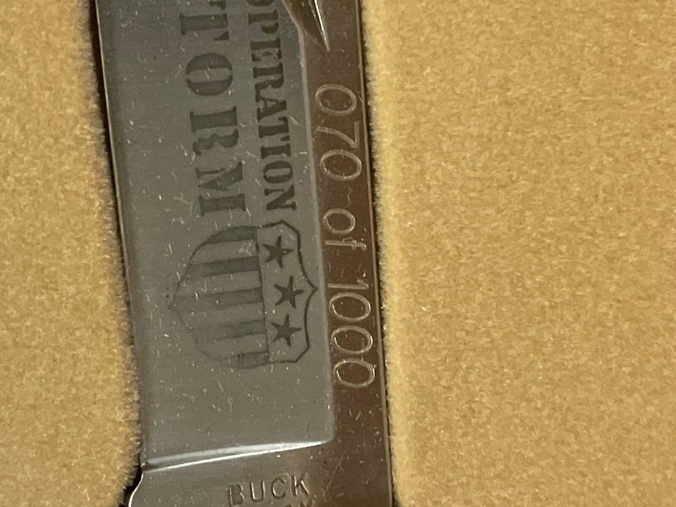 70/1,000 VERY RARE Buck Limited Edition Knife Commemorative Desert ...