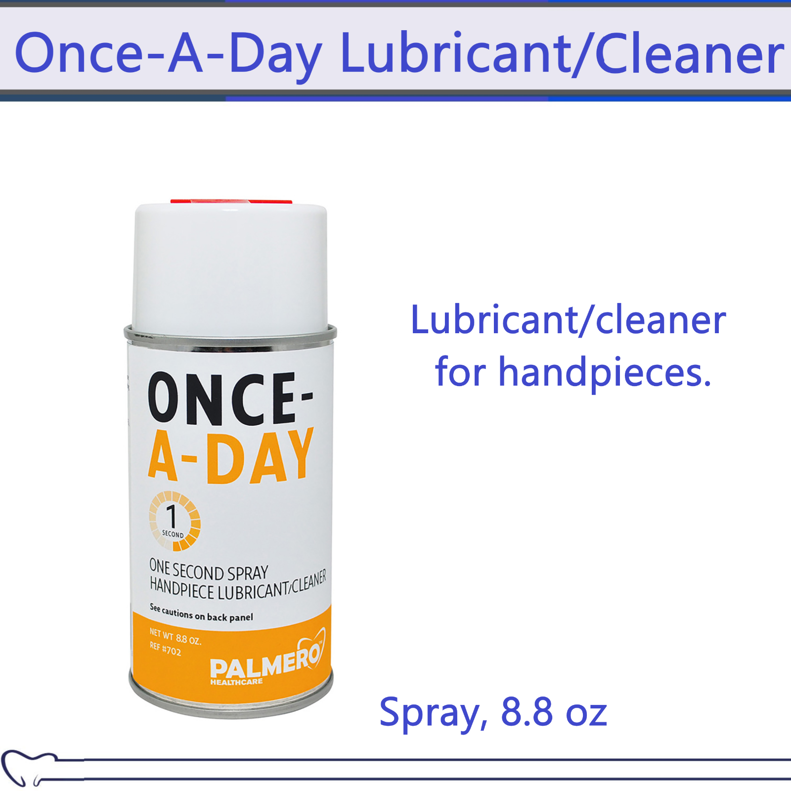 Palmero Once-A-Day Dental 1 Second Handpiece Lubricant & Cleaner Spray ...