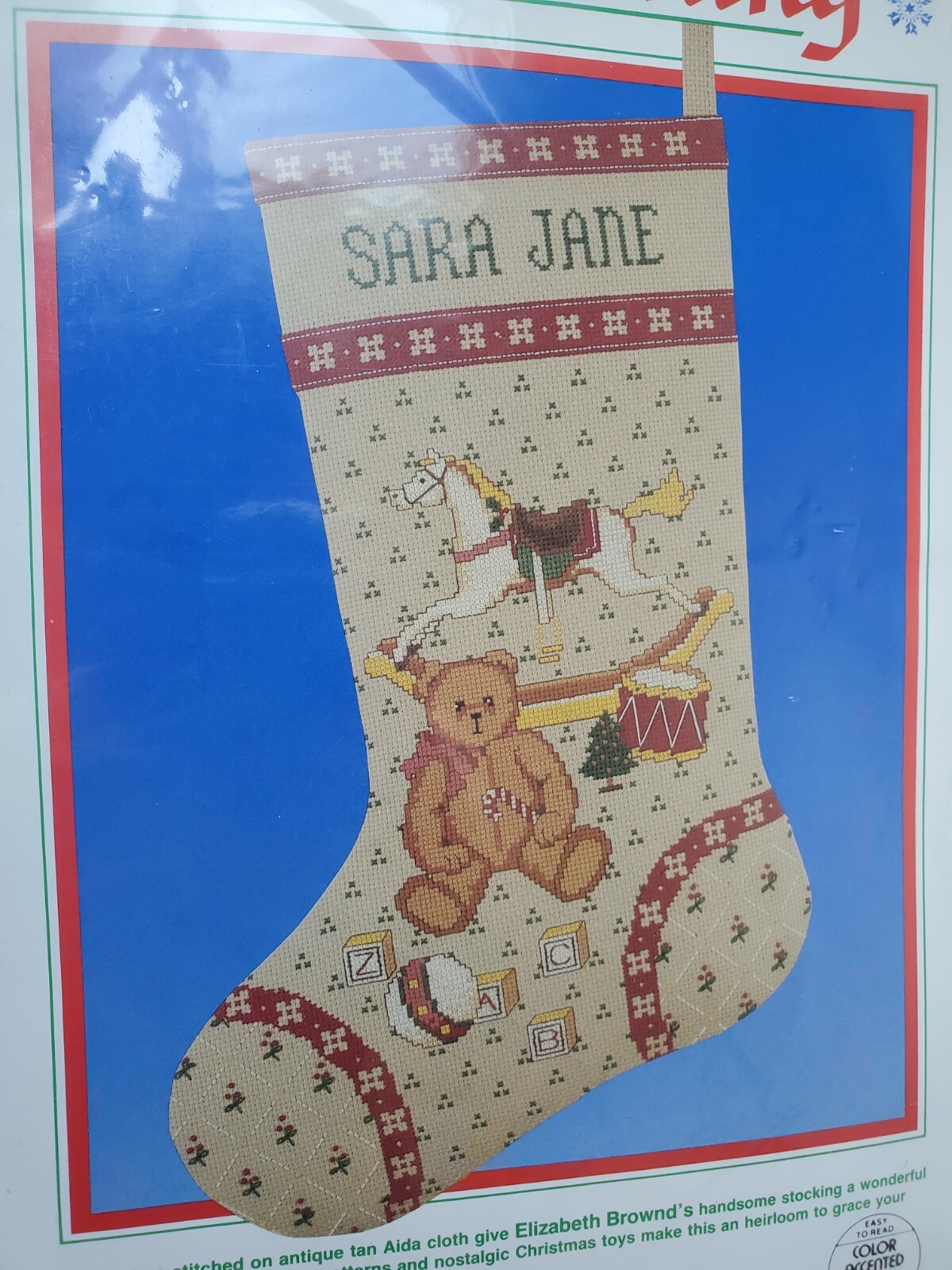 DIMENSIONS Christmas Stocking 16" Counted Cross Stitch Kit 8336 Bear ...