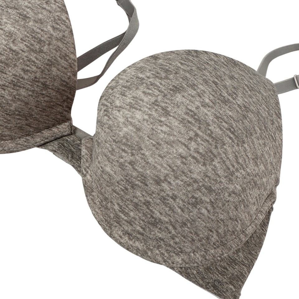 Pink Victoria's Secret Wear Everywhere Push-Up Grey Padded Bra Size 32C ...