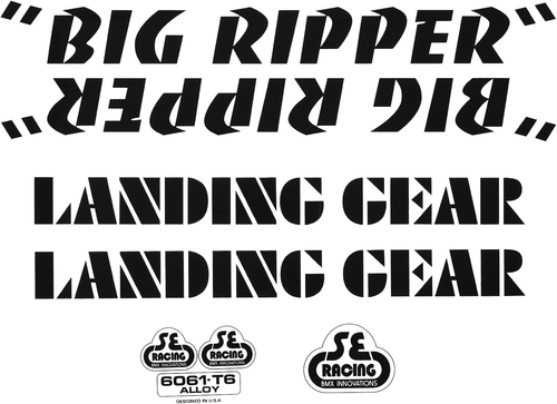 SE Bikes Big Ripper Decal Set Null Black 7445006028086| eBay