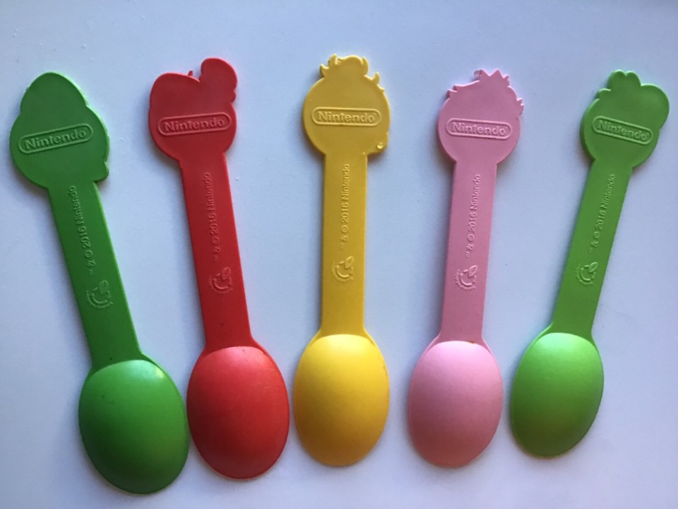 Rare find Mario Bowser Princess Peach Luigi Yoshi Yogurtland spoons | eBay