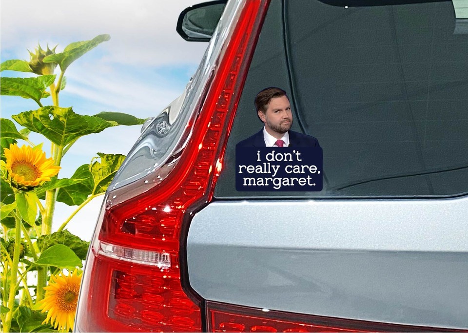 i don't really care, margaret Decal Sticker JD Vance VP USA MAGA ...