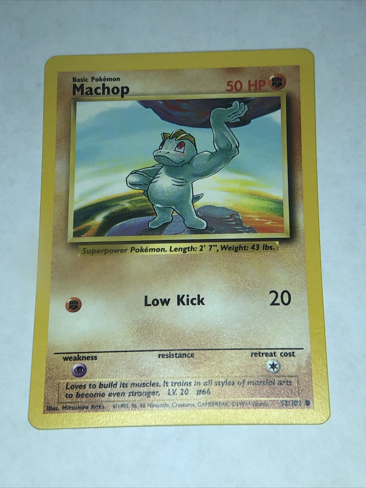 Shadowless Machop 52/102 Pokemon TCG Base Set 1999 - LP | eBay