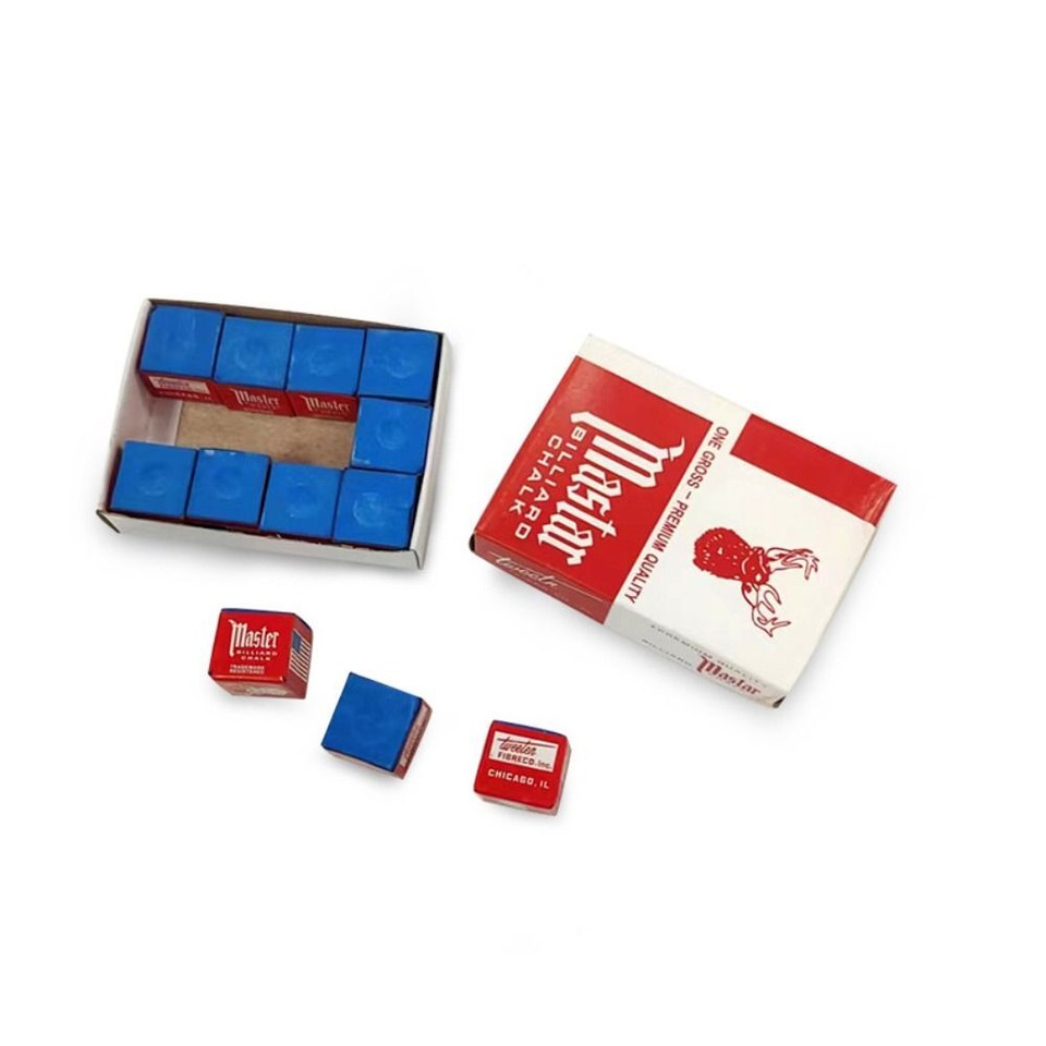 12PCS No-slip Billiard Cue Chalk Durable Chinese Eight Balls Snooker ...