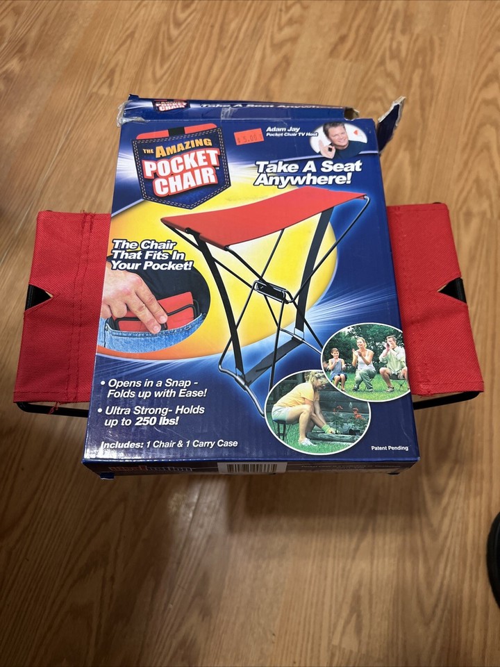 The Amazing Pocket Chair Foldable Camping Hiking Outdoors Travel Sports ...