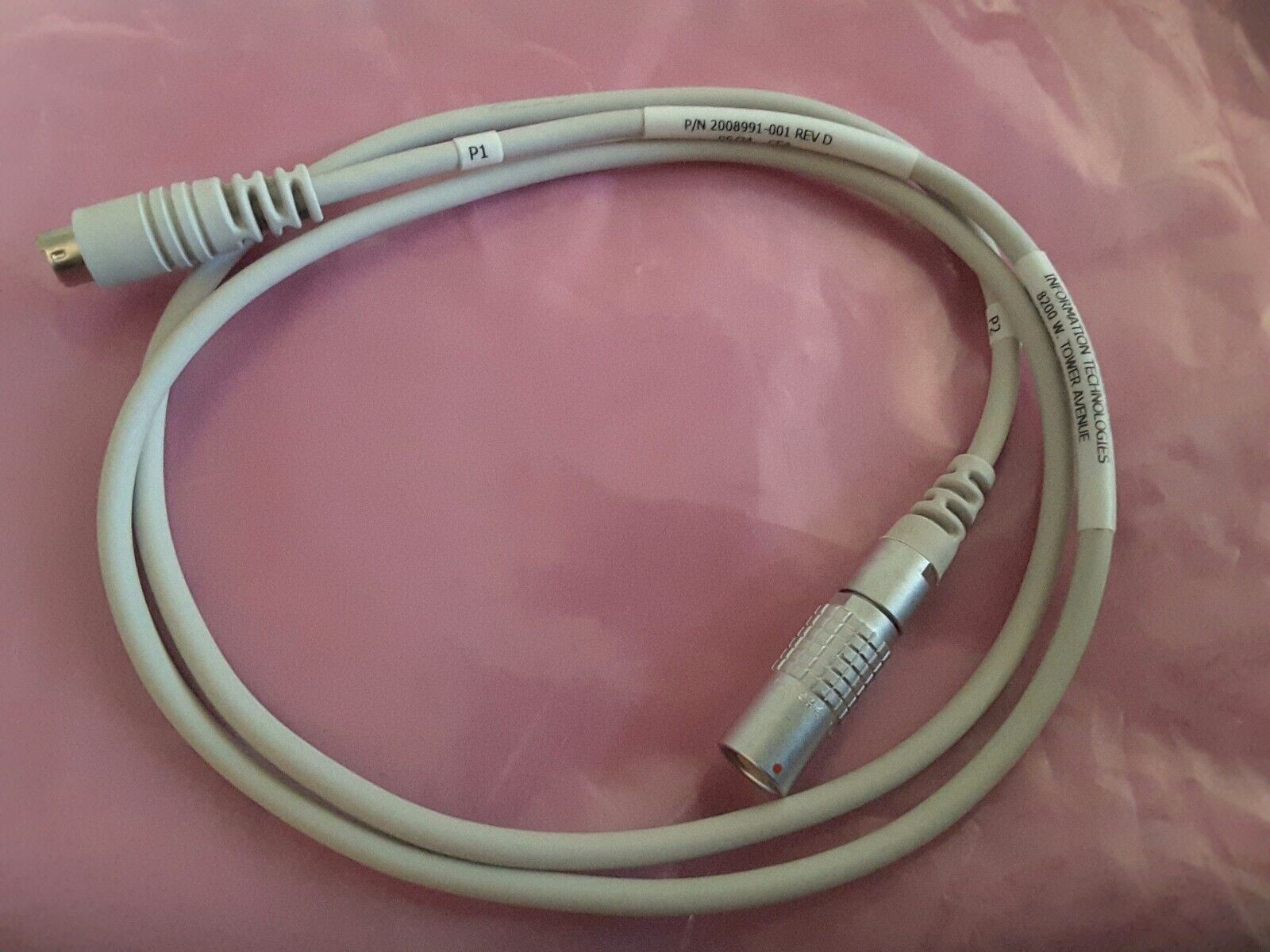 GE 2008991-001 ADAPTER MINI DIN TO CONN RCPT 6P PHG 1B Cable NEW USA ...