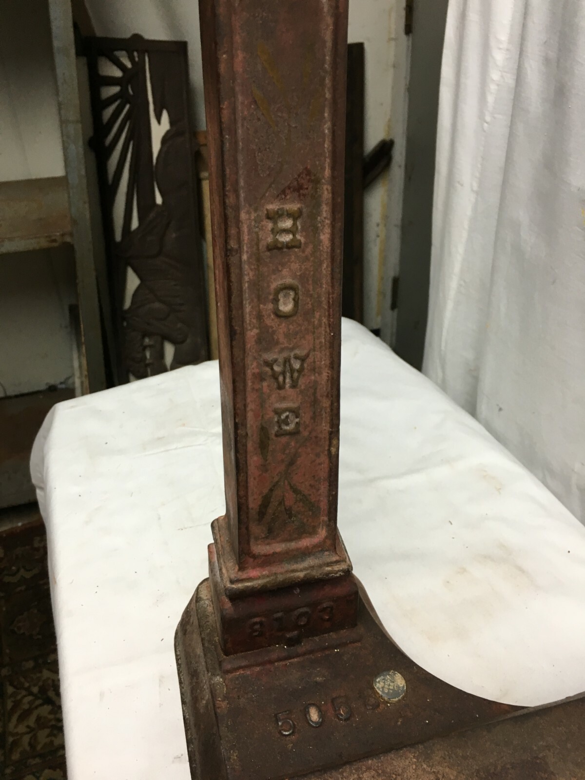 Antique Cast Iron Howe Platform Scale 40lb No Weights | eBay