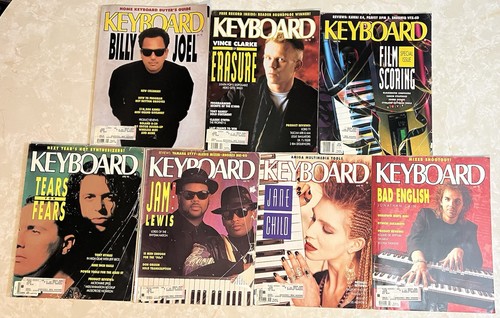Keyboard Magazine 1990 Lot Of 7- Billy Joel, Vince Clark, Jane Child ...