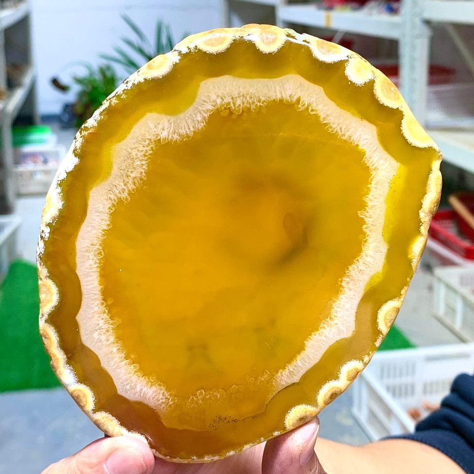 154G Natural Beautiful Agate Geode Druzy Slice Extra Large Gemstone | eBay