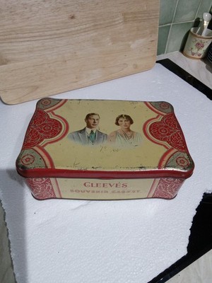 King George VI Coronation Vintage Tin May 1937 Cleeves Souvenir Casket ...
