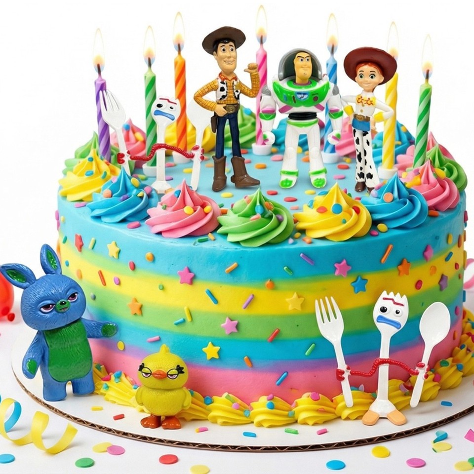 7X Toy Story 4 Woody Forky Bunny Action Figures Toy Model Kids Birthday ...