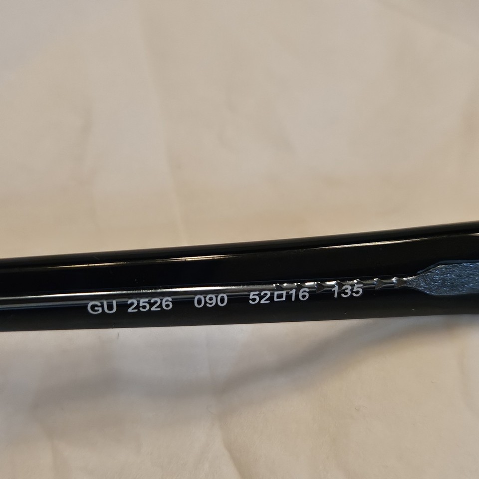GUESS GU2526 090 Shiny Blue Crystal Plastic Eyeglasses Frame 52-16-135 ...