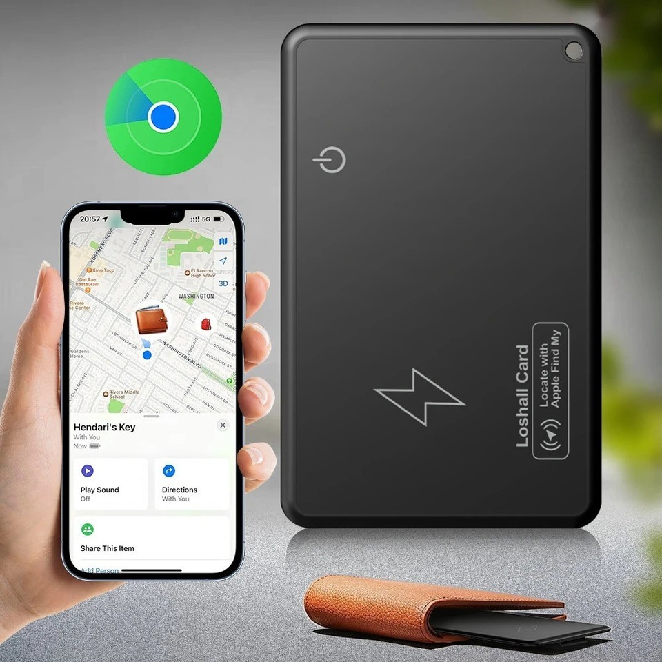 Smart Wallet Tracker Card Wireless GPS Finder for iPhone Find My App ...