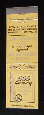 1963 50th Anniversary Klein Chocolate Co. Mars Candy Elizabethtown PA ...