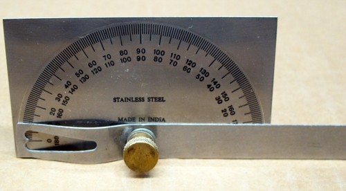 Vintage Machinist Metal Protractor Stainless Steel | eBay