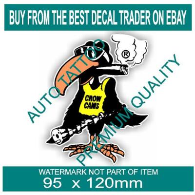 CROW CAMS DECAL STICKER VINTAGE MOTORSPORT HOT ROD RAT ROD DECALS ...