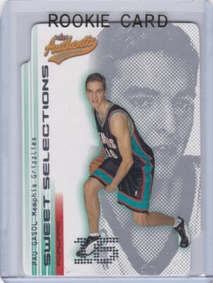 PAU GASOL ROOKIE CARD 2001/02 Fleer Authentix SWEET SELECTIONS Insert ...