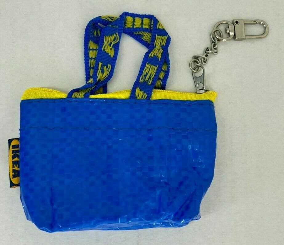 New IKEA KNOLIG Blue Key Chain - Resembles Frakta Bag - Keychain | eBay