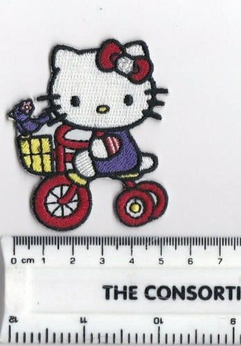 Hello Kitty Iron On Patch, Official Sanrio Iron On Applique, Tricycle ...