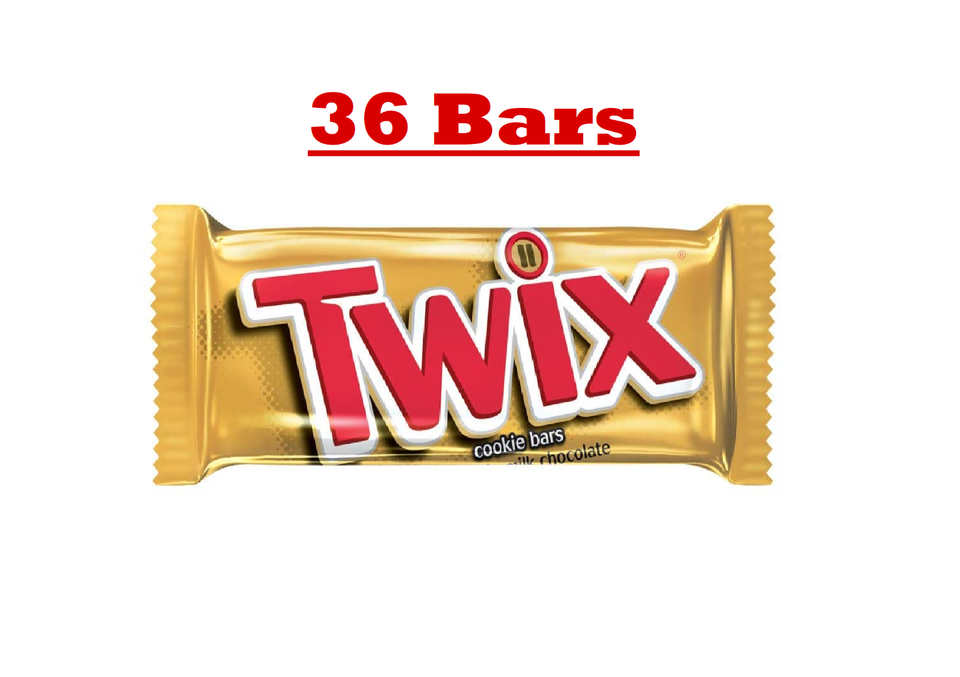 Twix Caramel Chocolate Cookie Candy Bar Singles 36 Bars Free Shipping ...