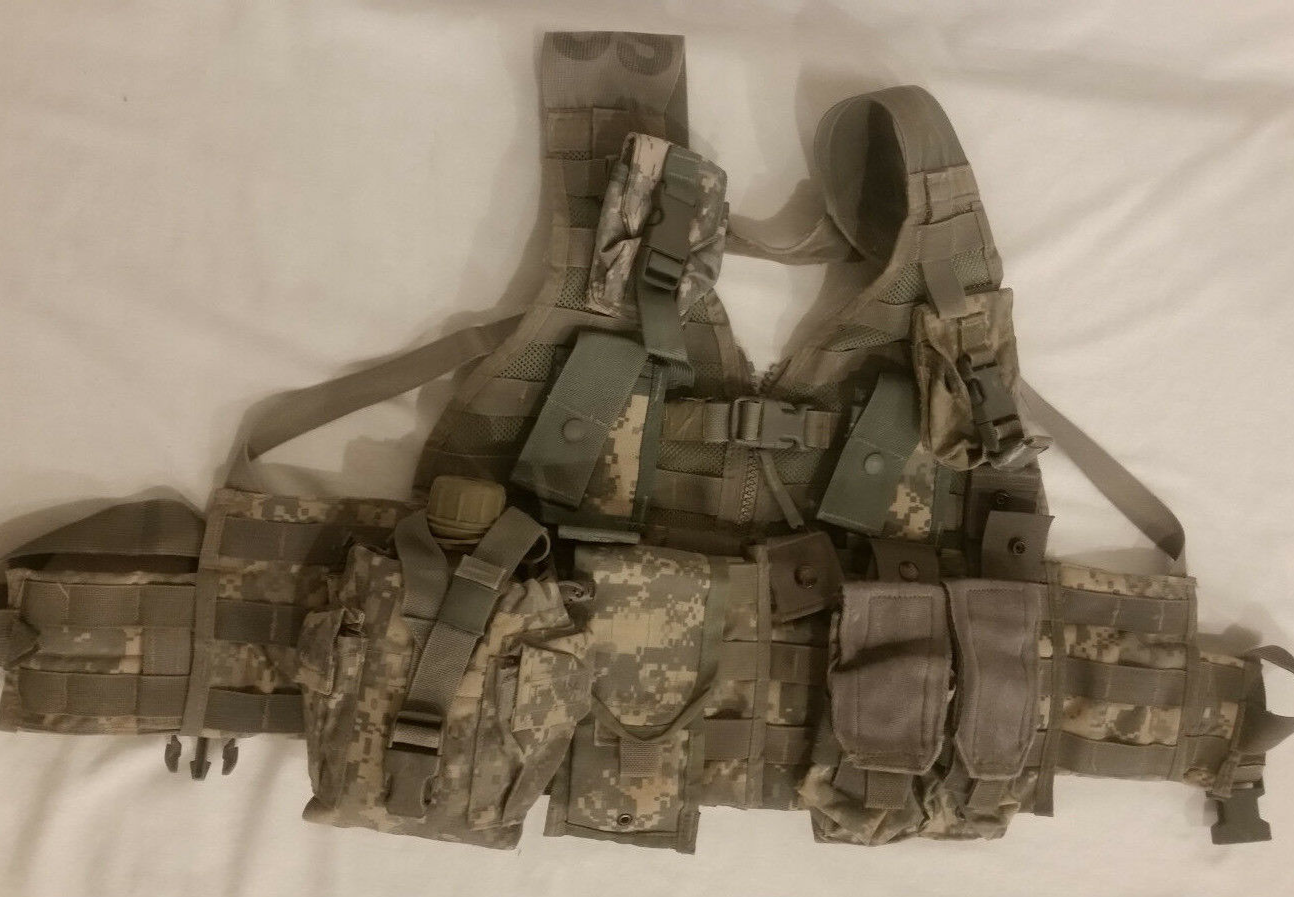 MOLLE II ACU FLC TACTICAL FIGHTING LOAD CARRIER VEST CHEST RIG ...