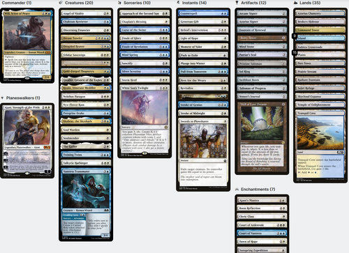 Will, Scion of Peace LIFEGAIN X-SPELLS Magic MTG Custom Commander Deck ...